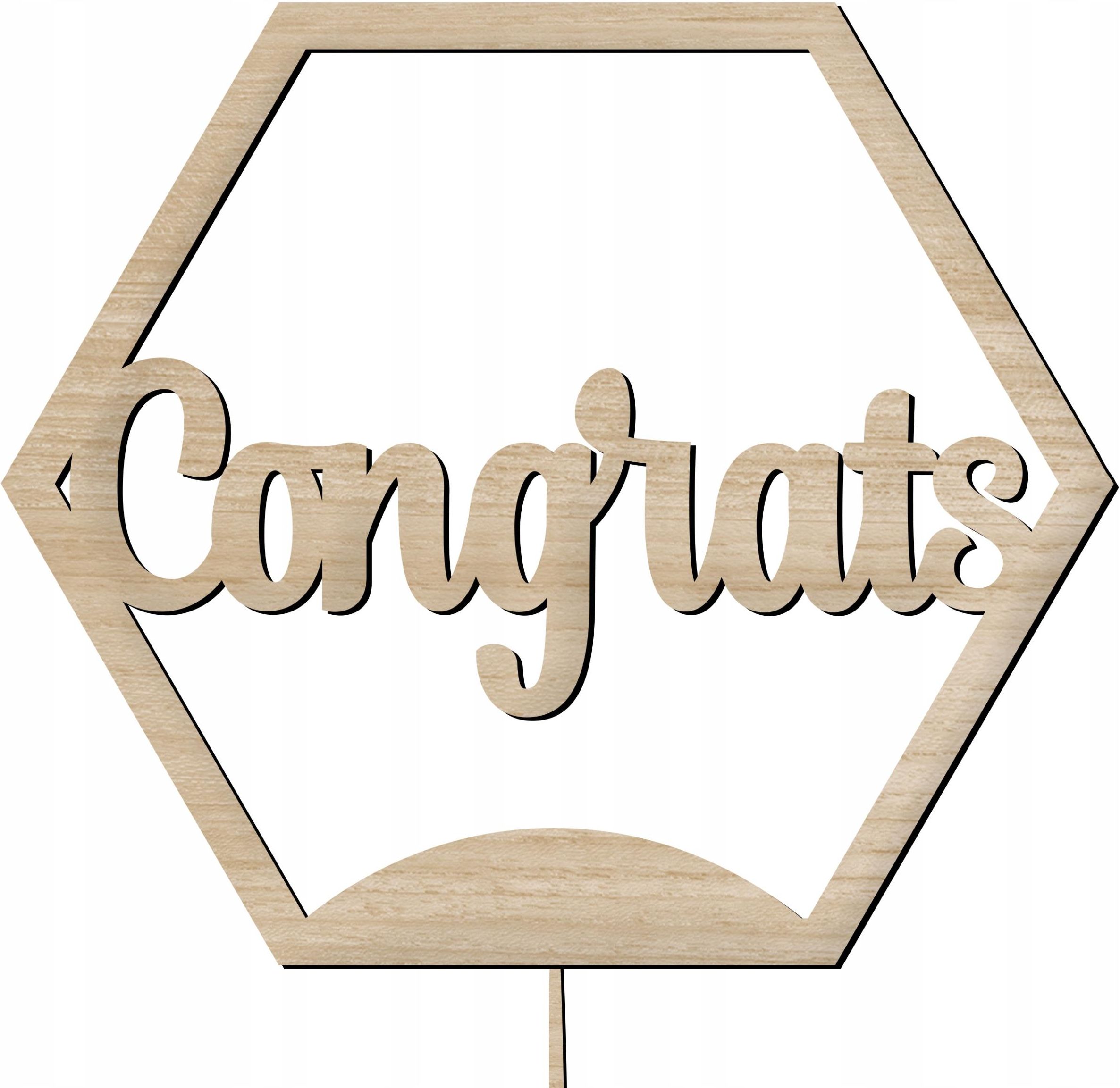 Plas-Drew Topper Congratulations 13576446302 - Ceny i opinie - Ceneo.pl