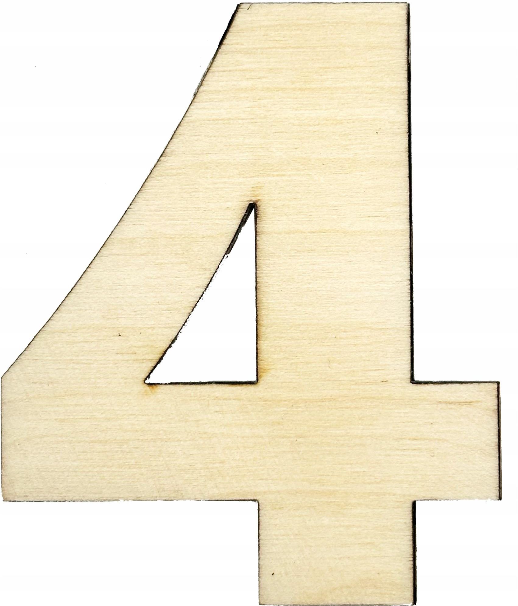 Cyfra 4 Cztery drewniana duża do zdjęć ozdabiania 13198976258 - Ceny i ...