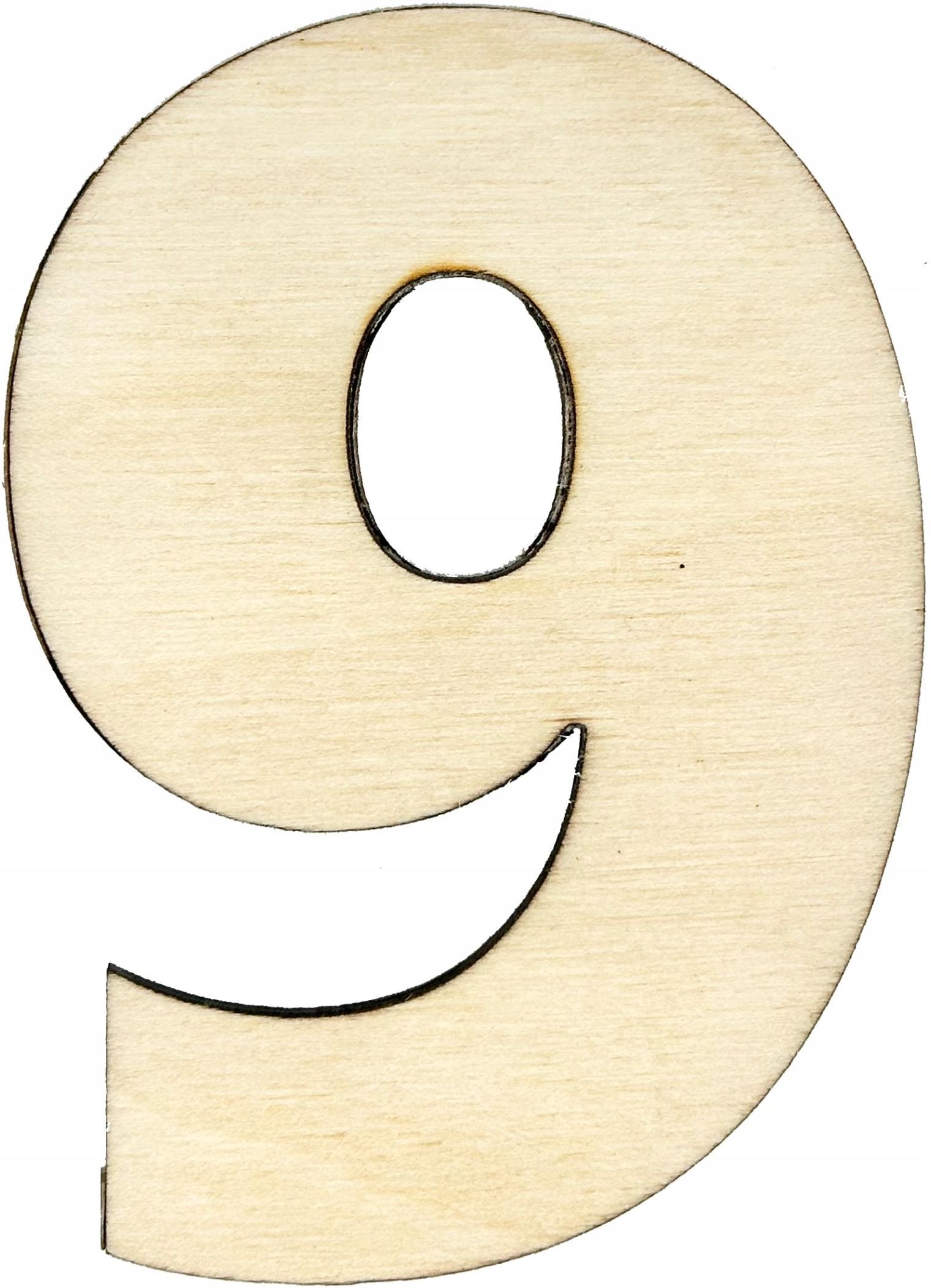 Cyfra 9 Dziewięć drewno duża do zdjęć ozdabiania 13198999069 - Ceny i ...