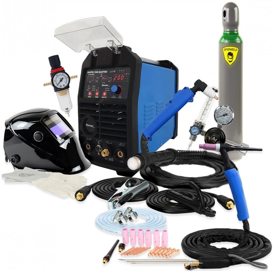 Spawarka Sherman Spawarka Digitig 204 Quattro Z Przecinarką Plazmową Pakiety Pakiet Akcesoriów 2 ...