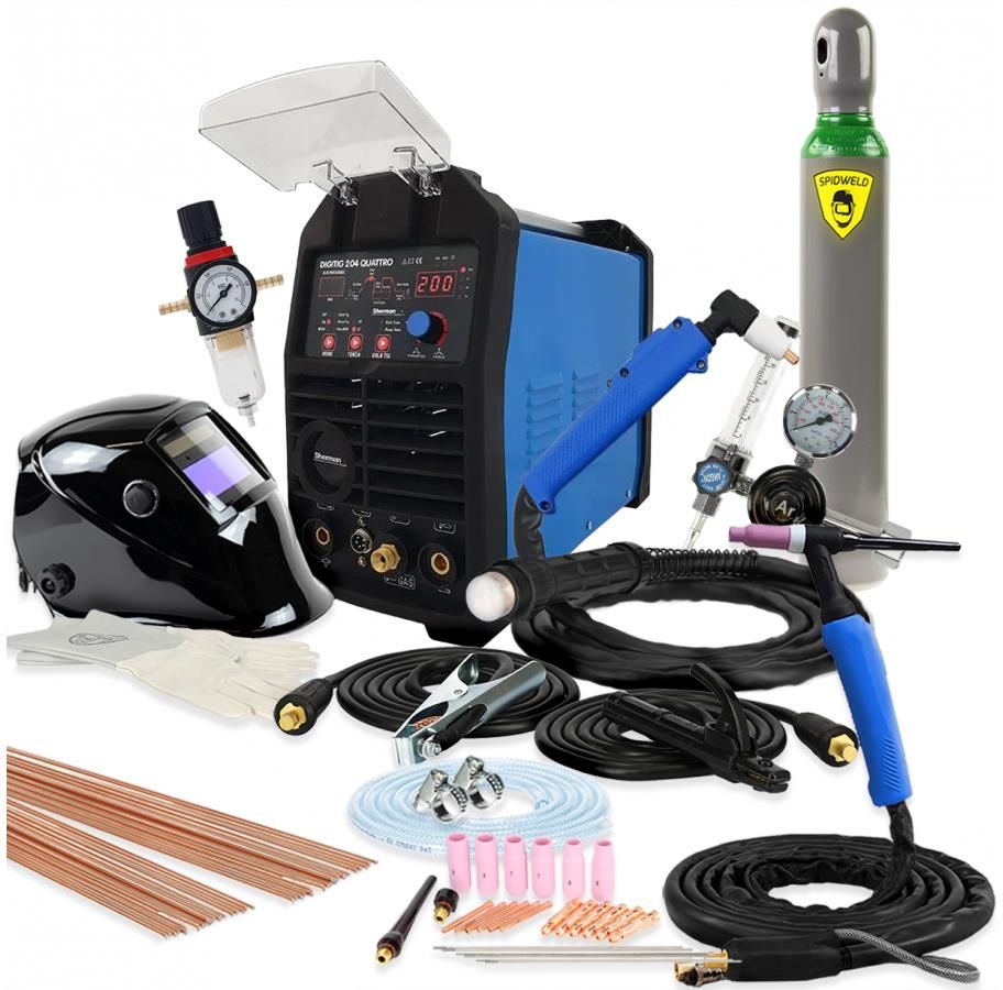 Spawarka Sherman Spawarka Digitig 204 Quattro Z Przecinarką Plazmową Pakiety Pakiet Akcesoriów 3 ...