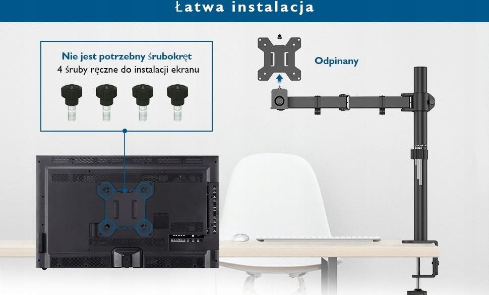 Bontec Regulowany Uchwyt Na Monitor Tv Mdm001B 32' (56P41) - Opinie i ...
