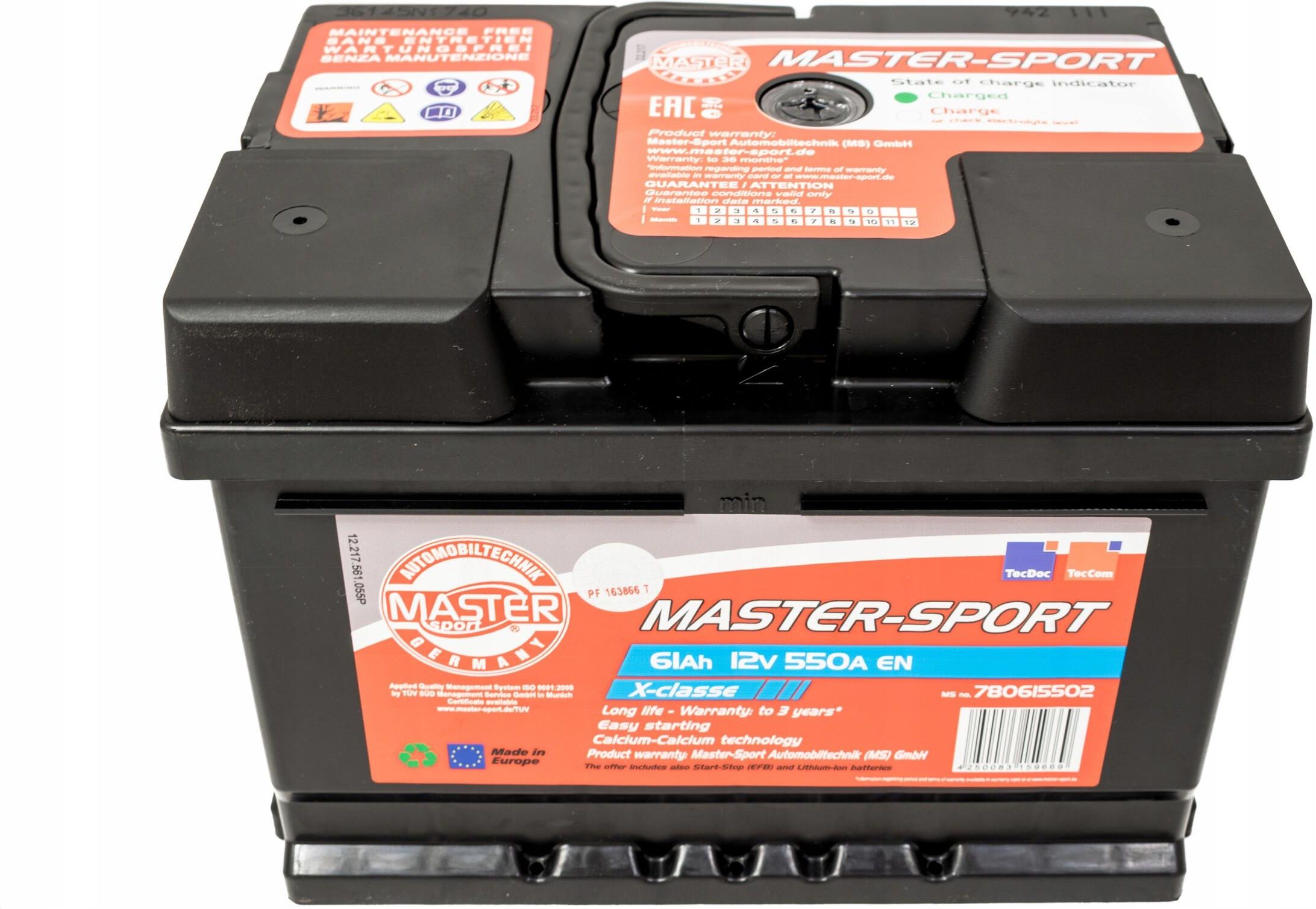 Master Sport Germany Akumulator 61Ah 550A 12V Ms - Opinie i ceny na ...