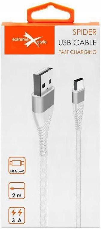 Extremestyle Kabel Spider Usb Type-C 2M Biały - Opinie i ceny na Ceneo.pl