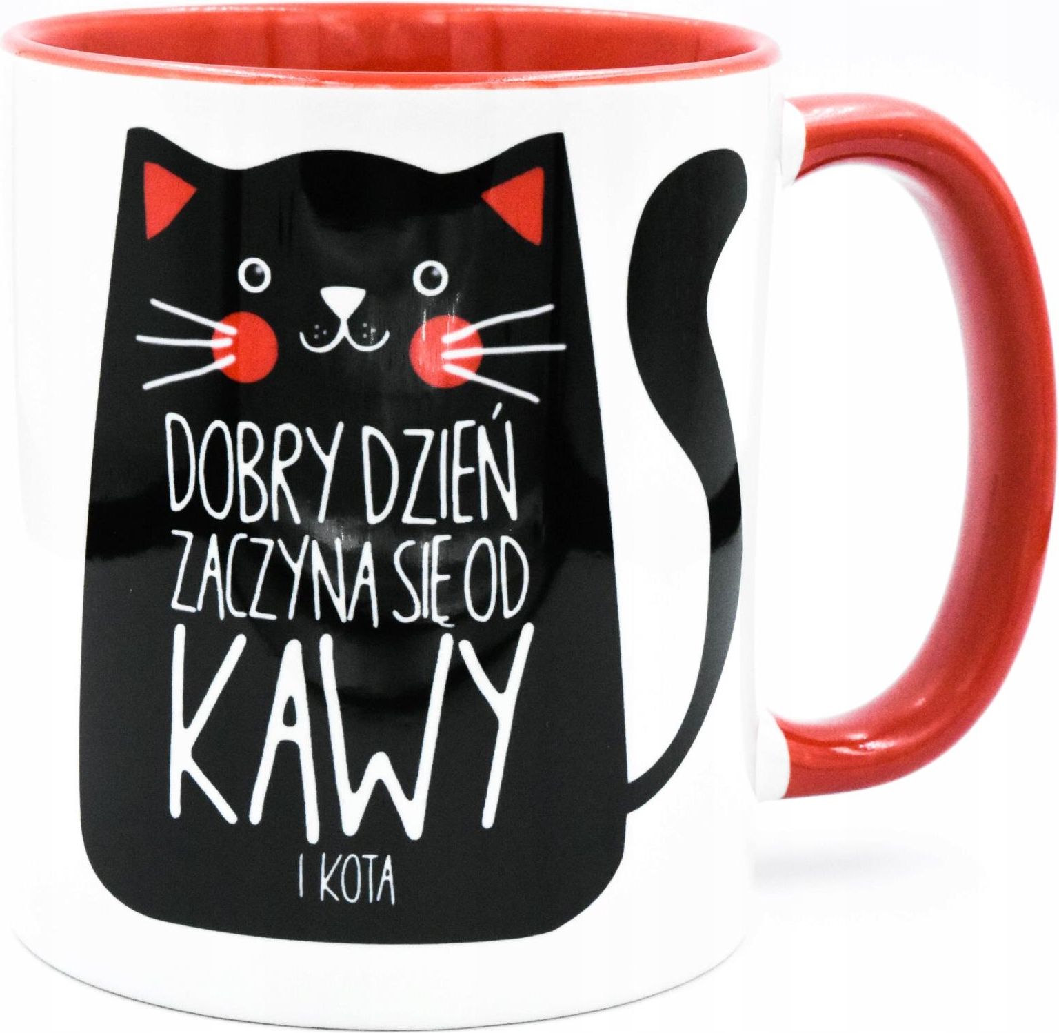Kubek Z Kotem Kawa 330Ml Czerwony - Opinie i atrakcyjne ceny na Ceneo.pl