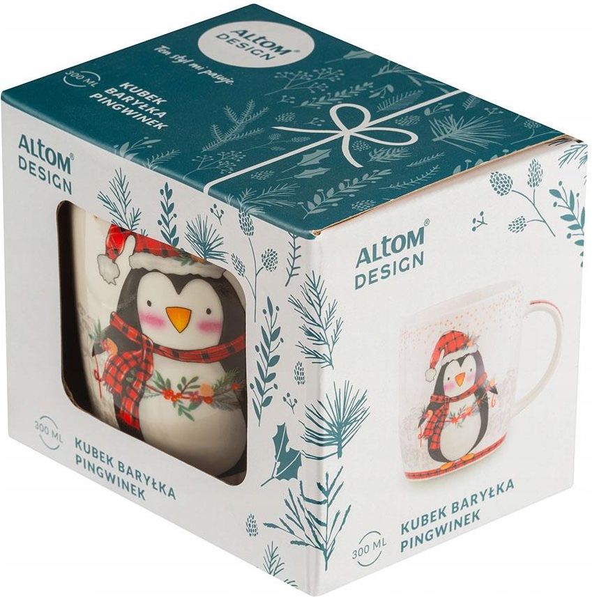 Altom Design Kubek Świąteczny Pingwin 300Ml Mikołajki (1010032476 ...