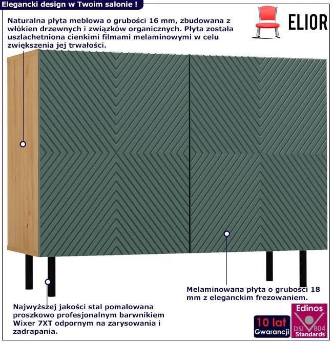 Elior Zielona Komoda Na Nóżkach Do Salonu Xeni 4X 30215 - Opinie i ...