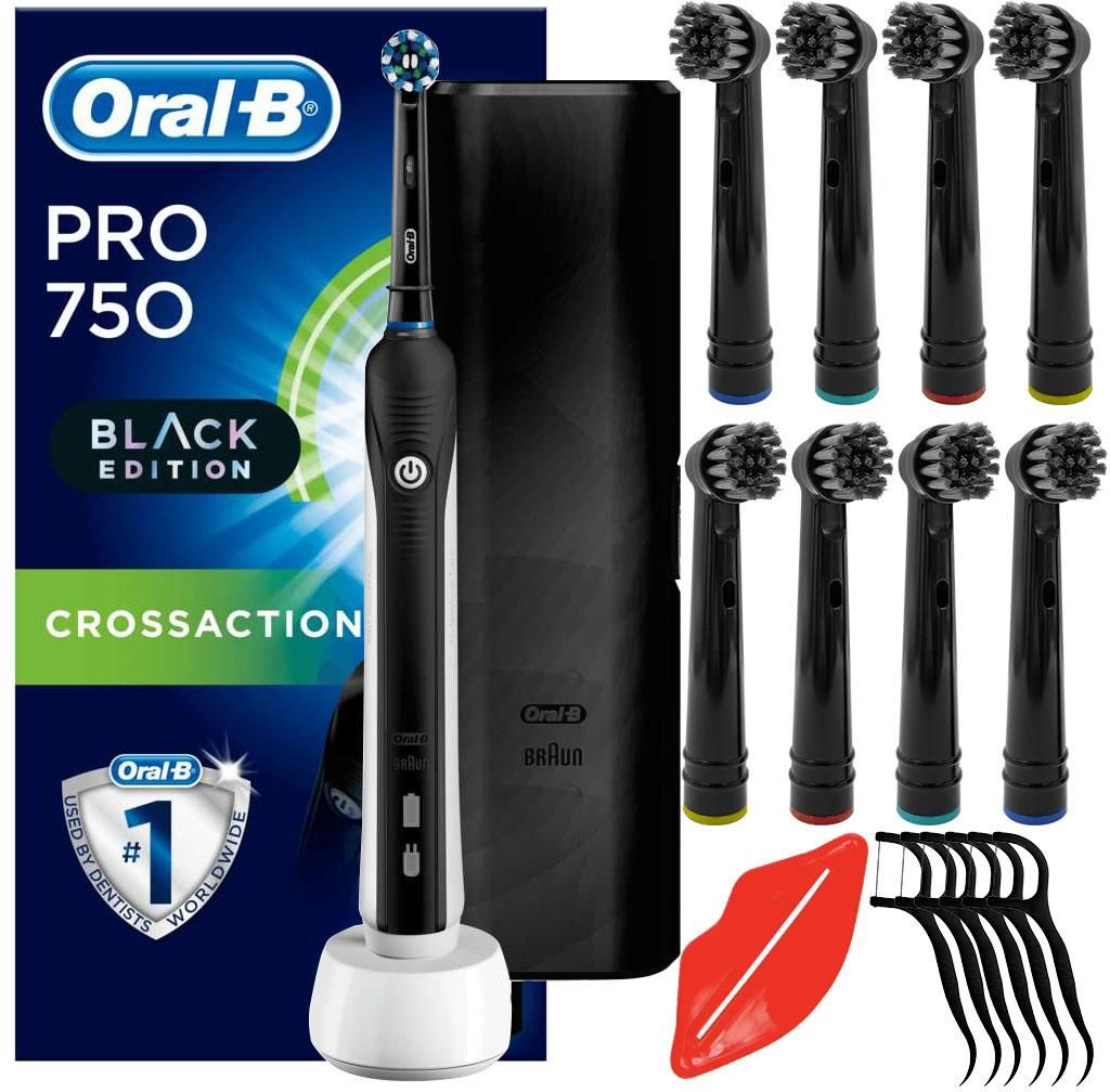 Szczoteczka elektryczna Oral-B Pro 750 Black Edition + końcówka ...