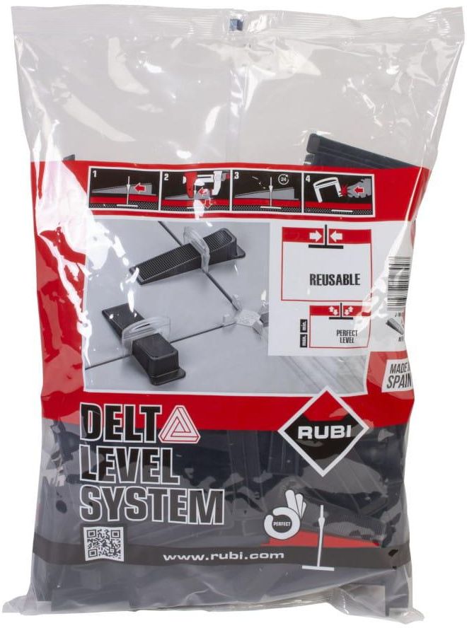 RUBI Zestaw do poziomowania płytek Delta Level System (Szczypce, Paski ...
