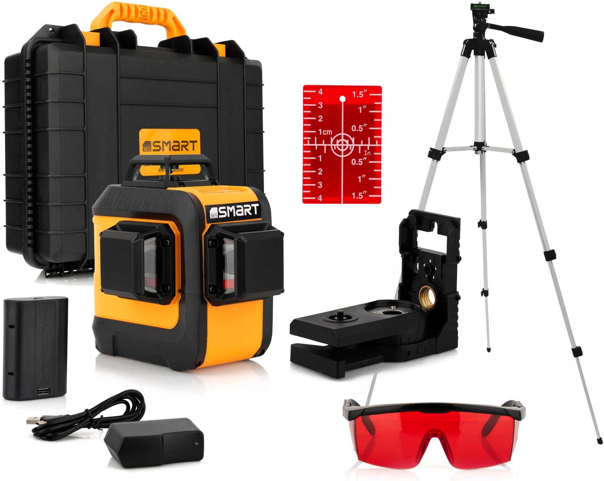 Poziomica Smart365 Laser 360 Czerwony Sm-06-03015R + Statyw 100Cm ...
