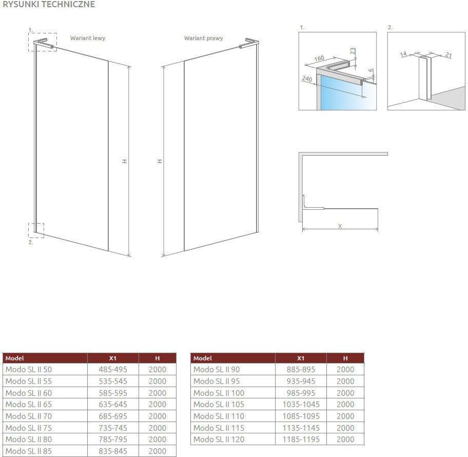 Kabina prysznicowa Radaway Modo Sl Black II 80Cm Czarna 103190845401L ...