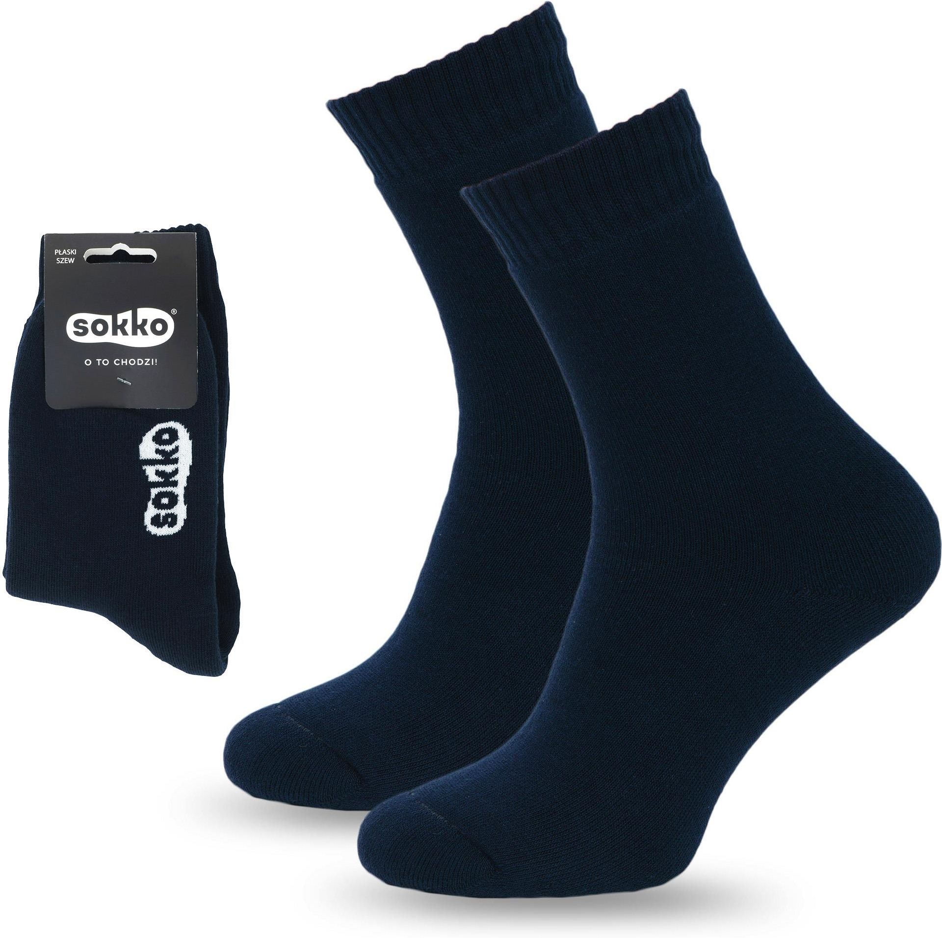 SOKKO SKARPETY BAWEŁNIANE GRUBE CIEPŁE ZIMA FROTTE 39-41 - SDF-S17-GRA ...