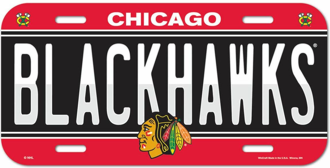 Chicago Blackhawks Tablica Na Ścianę License Plate Banner - Ceny i ...