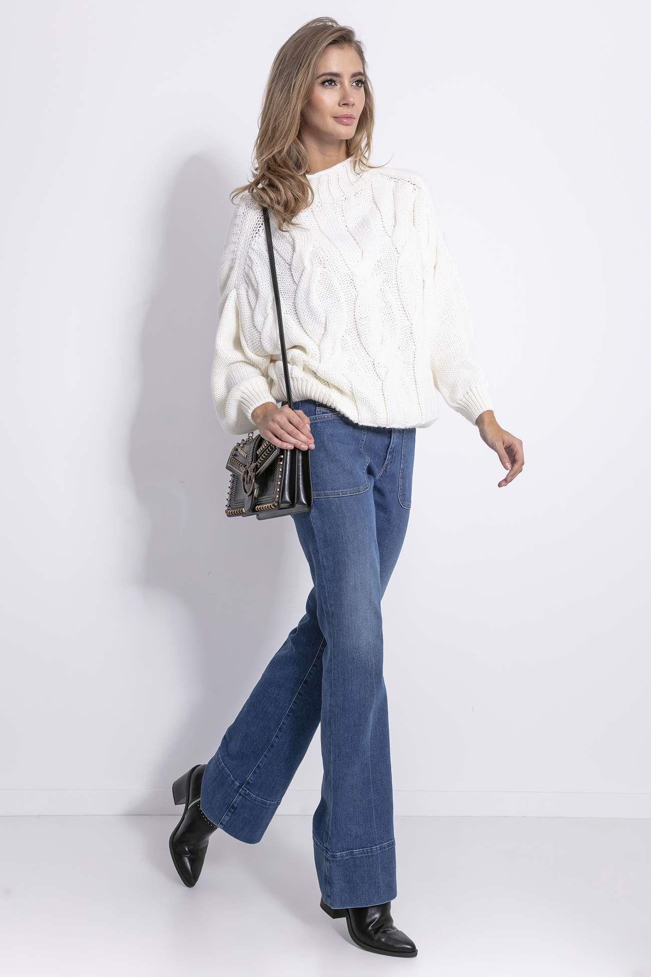 Sweter damski oversize, kremowy, Fobya, Fobya FOBYA - Ceny i opinie ...
