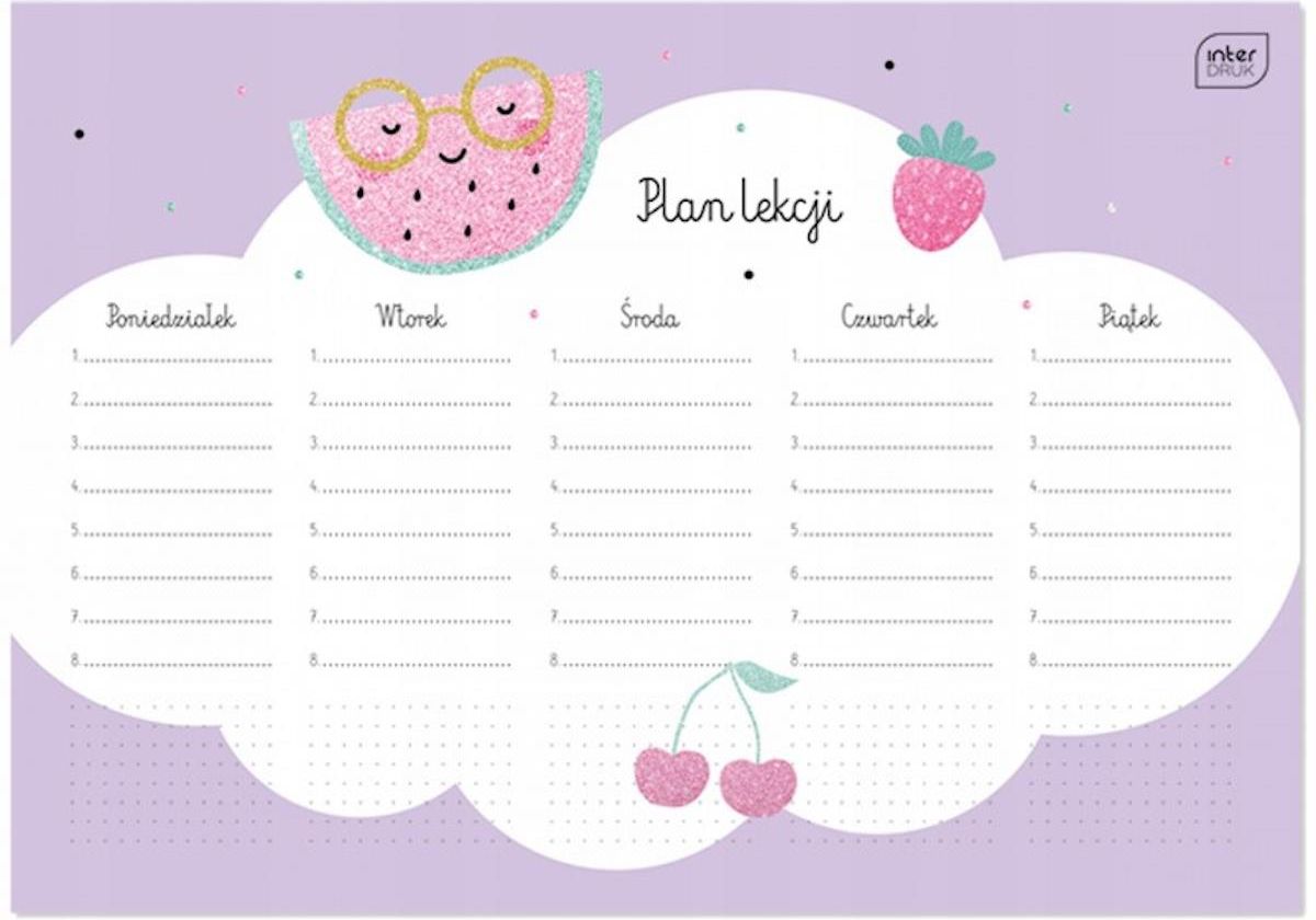 Interdruk Plan Lekcji A4 Glitter - Ceny i opinie - Ceneo.pl