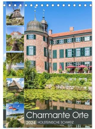 HOLSTEINISCHE SCHWEIZ Charmante Orte (Tischkalender 2024 DIN A5 hoch), CALVENDO Monatskalender ...