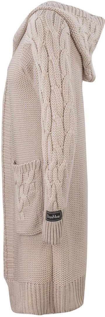 Kardigan Długi Gruby sweter warkocz Wełna (Beżowy) - Ceny i opinie ...