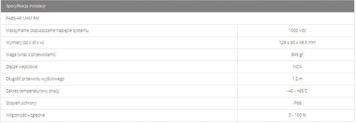 Pakiet solarny OPTYMALIZATOR MOCY SolarEdge P485-4R M4M RM - Opinie i ...