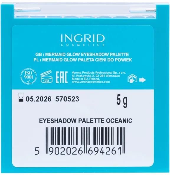 Ingrid Mermaid Glow Paleta Cieni Eyeshadow Oceanic - Opinie i ceny na ...
