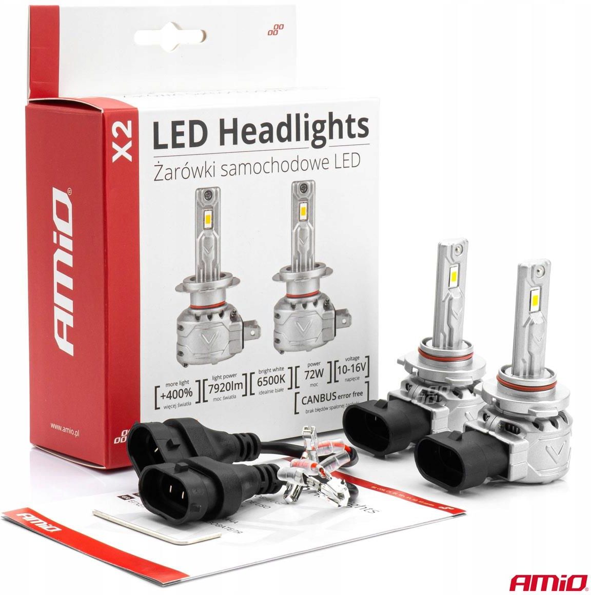 Amio Żarówki Samochodowe Led X2 Series Hb3 9005 - opinie i ceny na Ceneo.pl