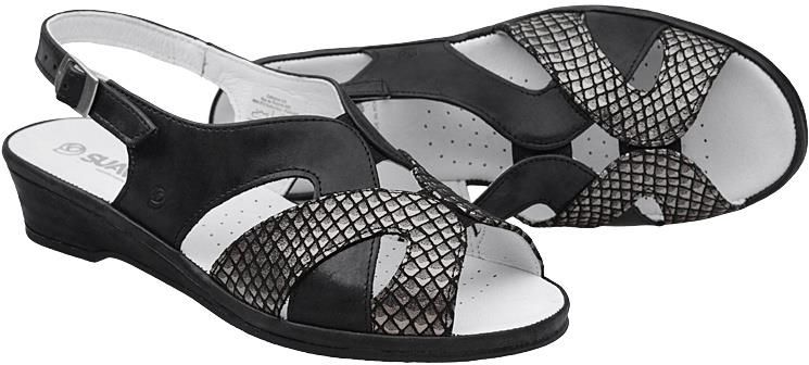 Sandały SUAVE Comfortable 710036-01 Schwarz Czarne na haluksy - Ceny i ...