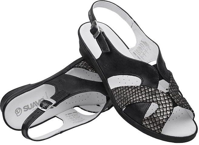 Sandały SUAVE Comfortable 710036-01 Schwarz Czarne na haluksy - Ceny i ...