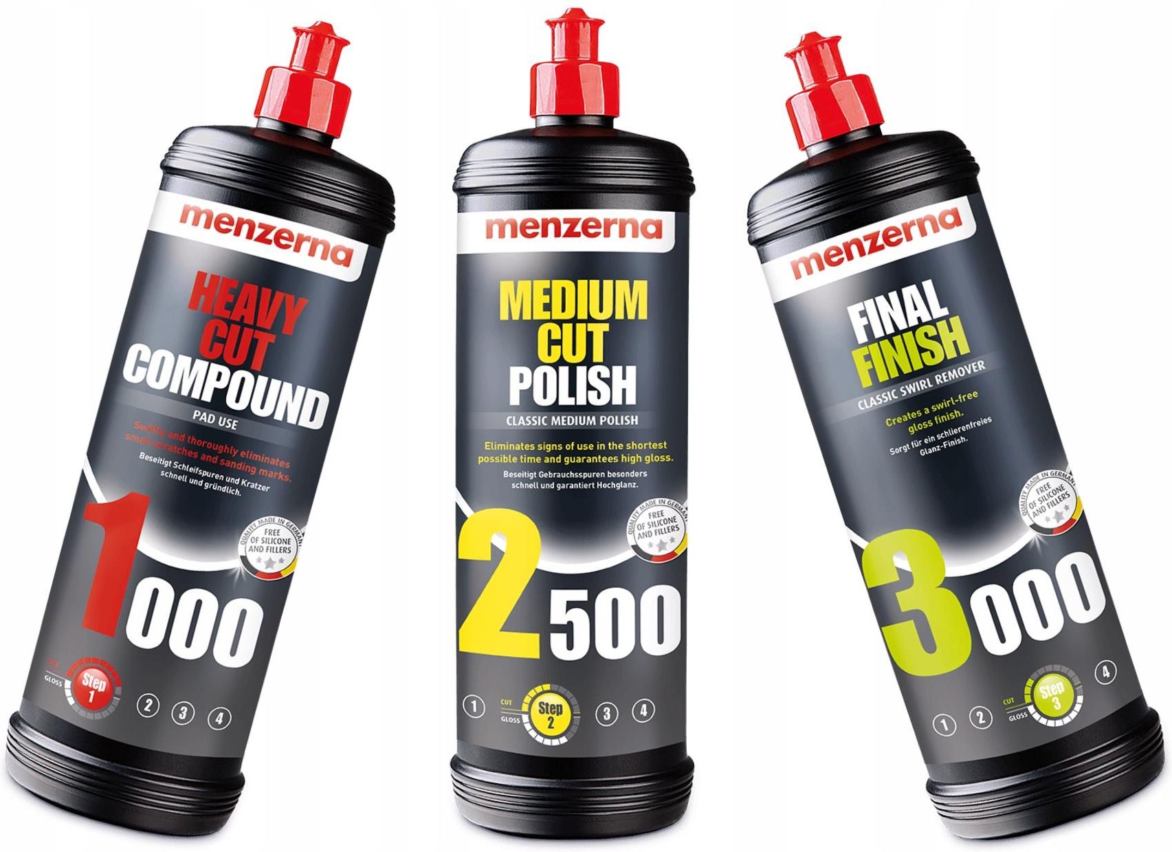 Menzerna Zestaw Past Polerskich 1000 2500 3000 - Opinie i ceny na Ceneo.pl