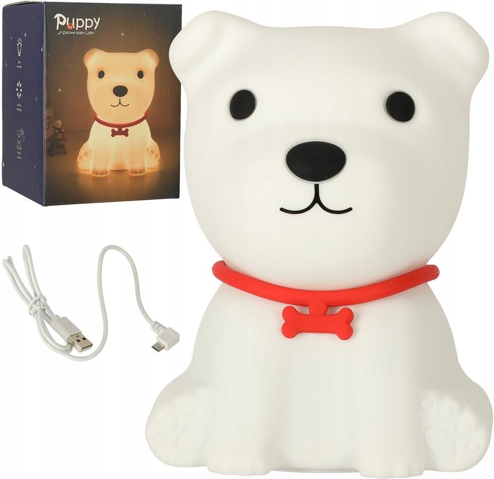 BUNNY Lampka Nocna Silikonowa LED PIES MIDI - Opinie i atrakcyjne ceny na Ceneo.pl