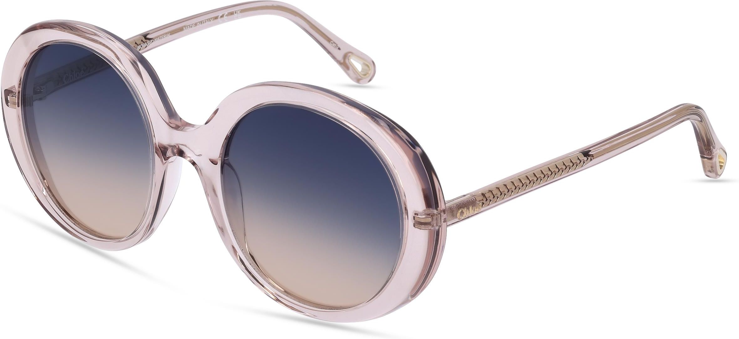 CHLOE CH0007S Okulary przeciwsłoneczne damskie, brązowy przezroczysty ...