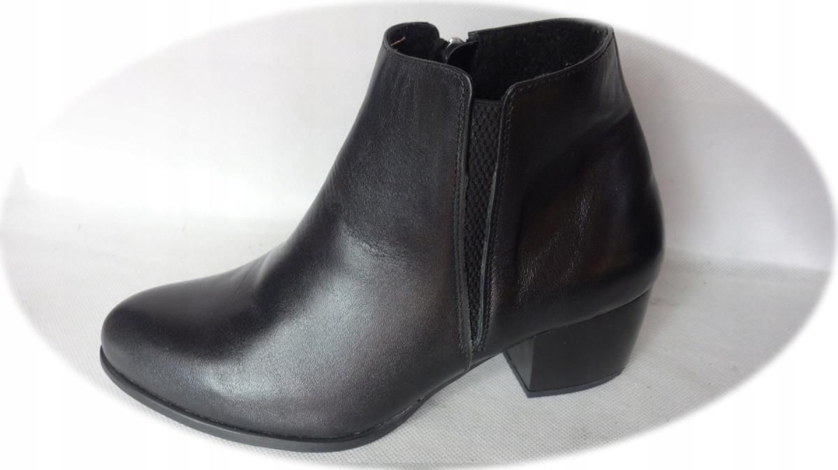 Botki czarne na szerszą stopę obcas 4,5cm nr.37 - Ceny i opinie - Ceneo.pl