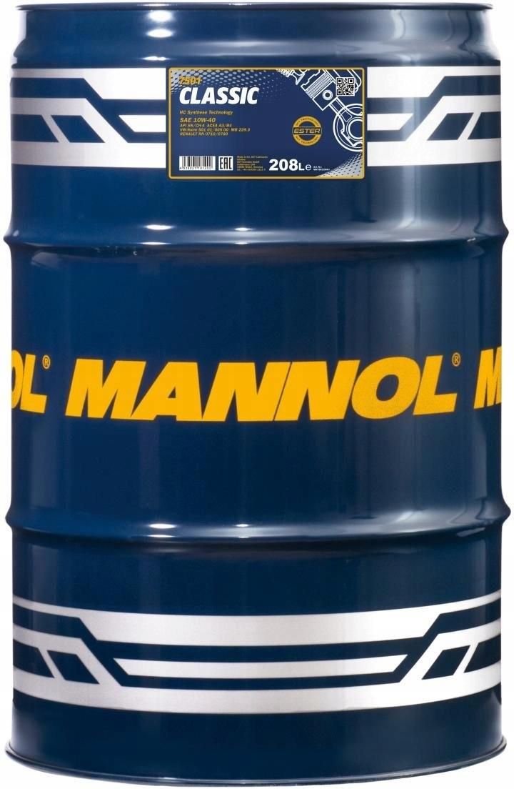 Mannol 10W40 208l Classic 7501 Dr Olej - opinie i ceny na Ceneo.pl