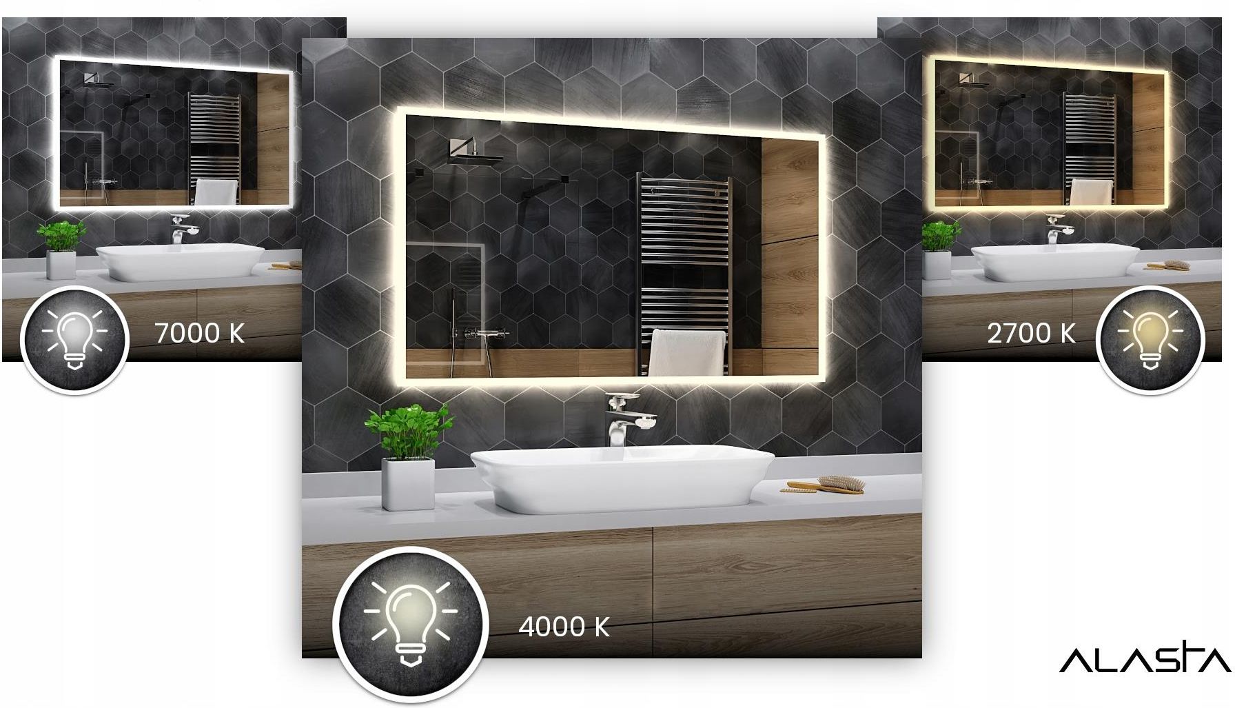 Alasta Lustro Podświetlane Od Tyłu Led 50X50Cm Modena - Opinie i ...