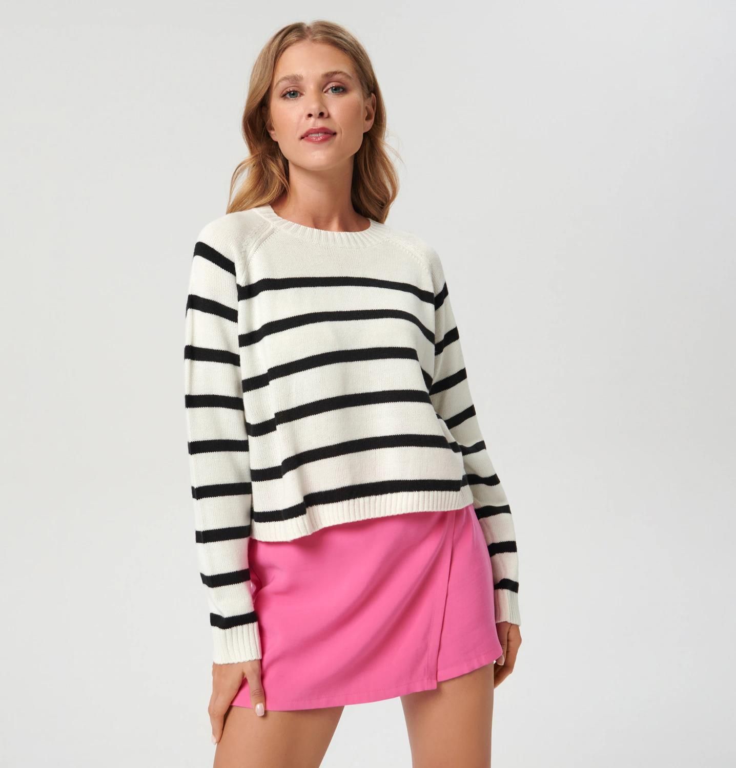 Sinsay - Sweter w paski - Kremowy - Ceny i opinie - Ceneo.pl