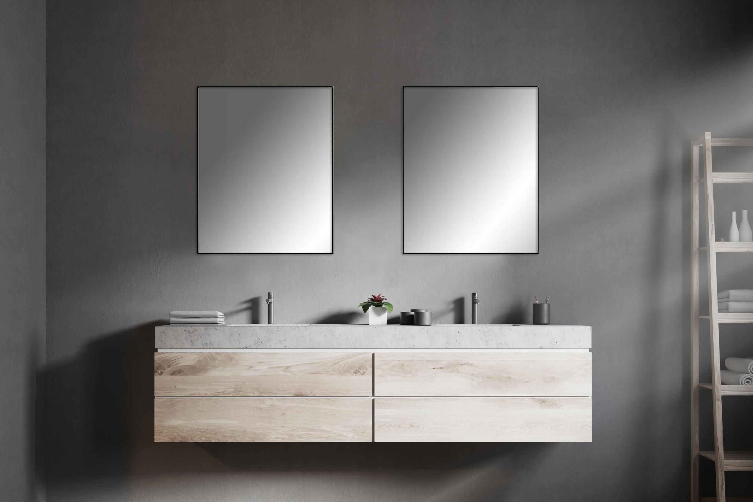 Ramix Lustro Ścienne Metalowe 90X60 Prostokąt Czarne - Opinie i atrakcyjne ceny na Ceneo.pl