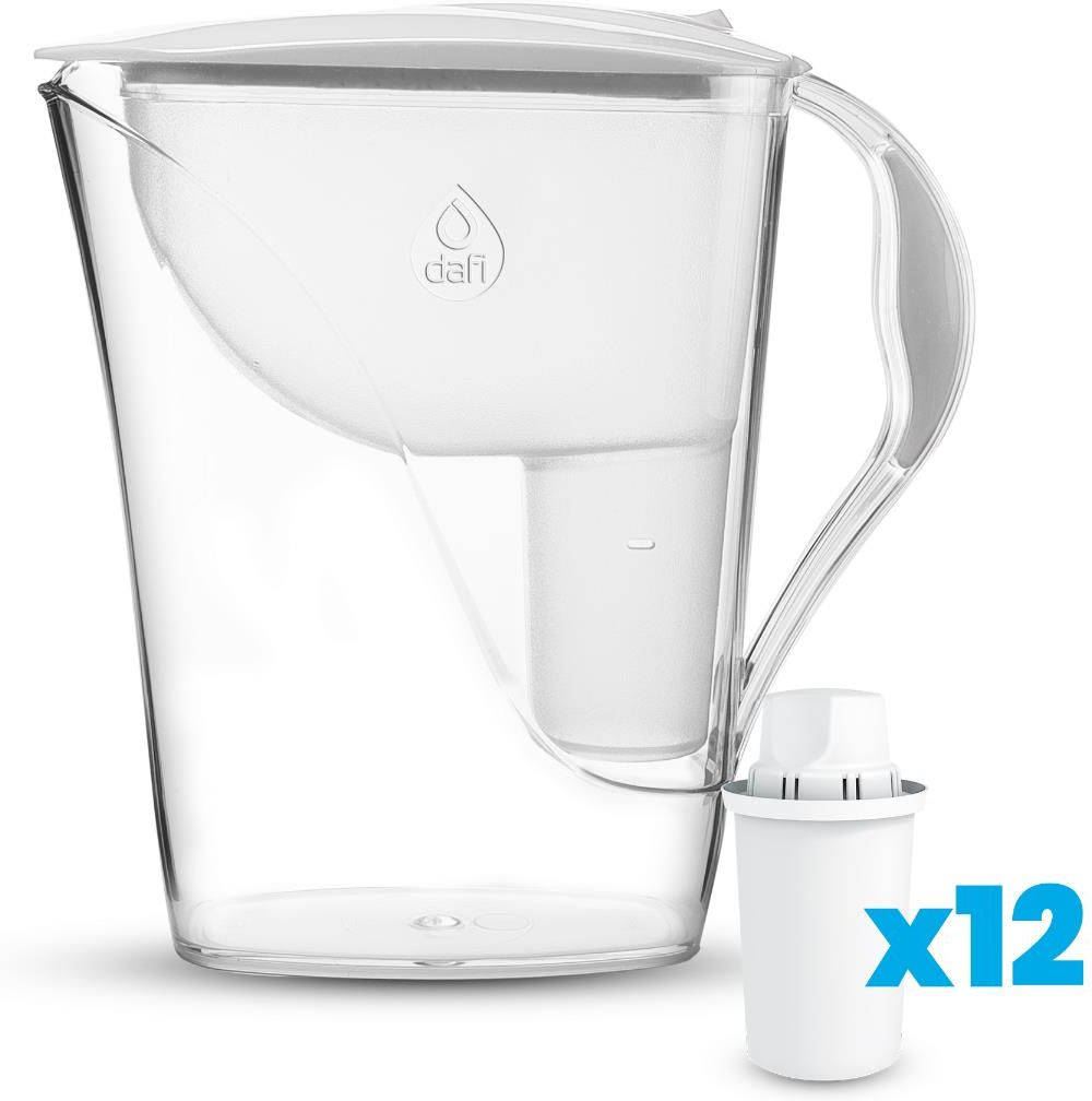 Dzbanek filtrujący Dafi Luna Biały 3,3l Manualny + Wkład Classic 12szt ...