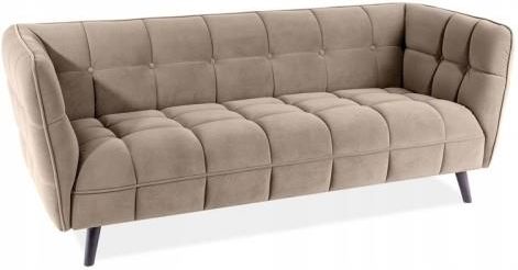 Sofa Castello 3 Velvet C. Beż Bluvel 40 / Wenge - Opinie i atrakcyjne ...