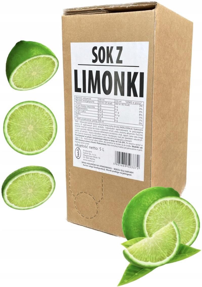 Sadvit sok z limonki 100% 5L - Ceny i opinie - Ceneo.pl