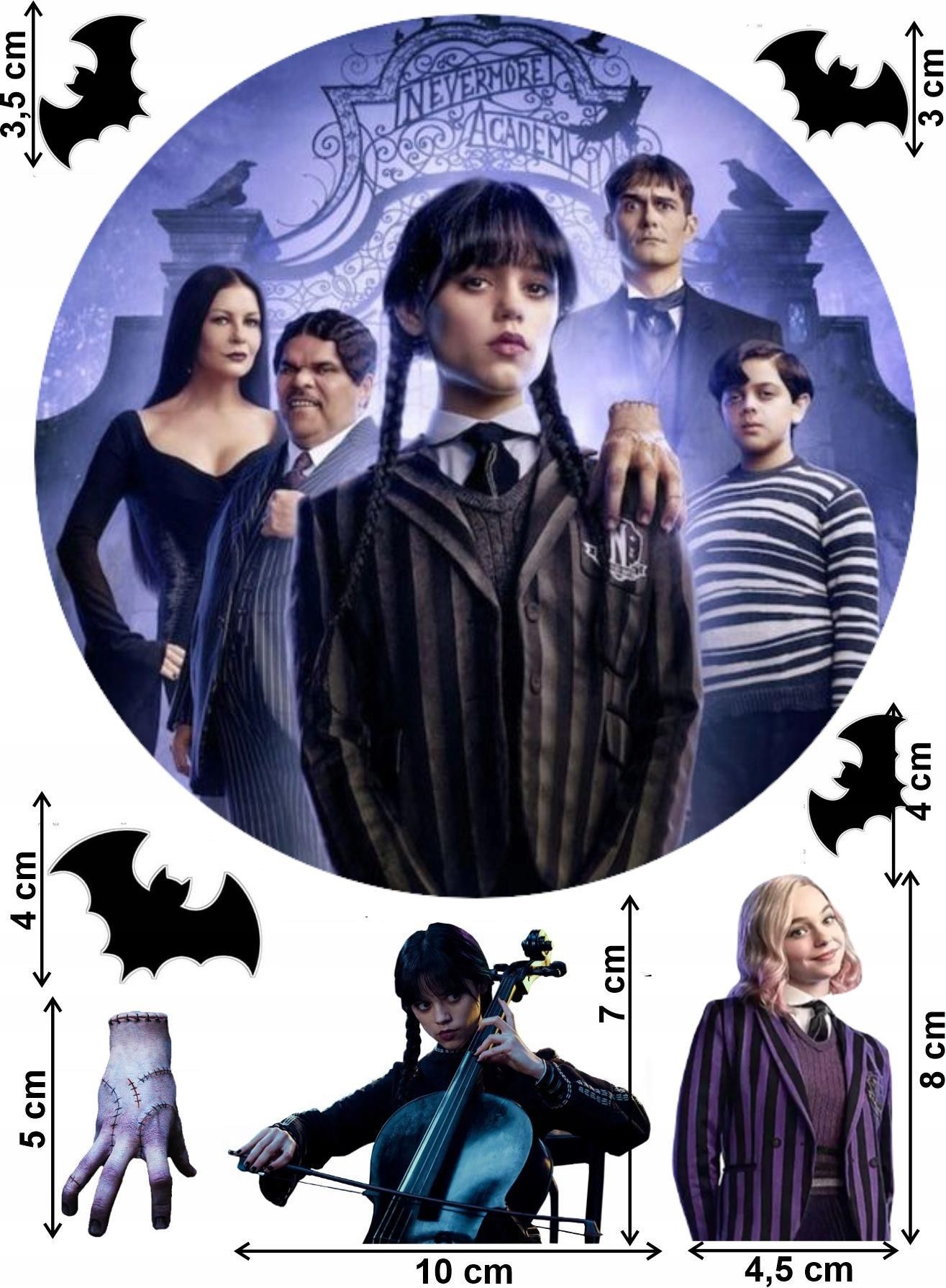 Bez Marki Opłatek waflowy na tort Wednesday postacie napis - Ceny i ...