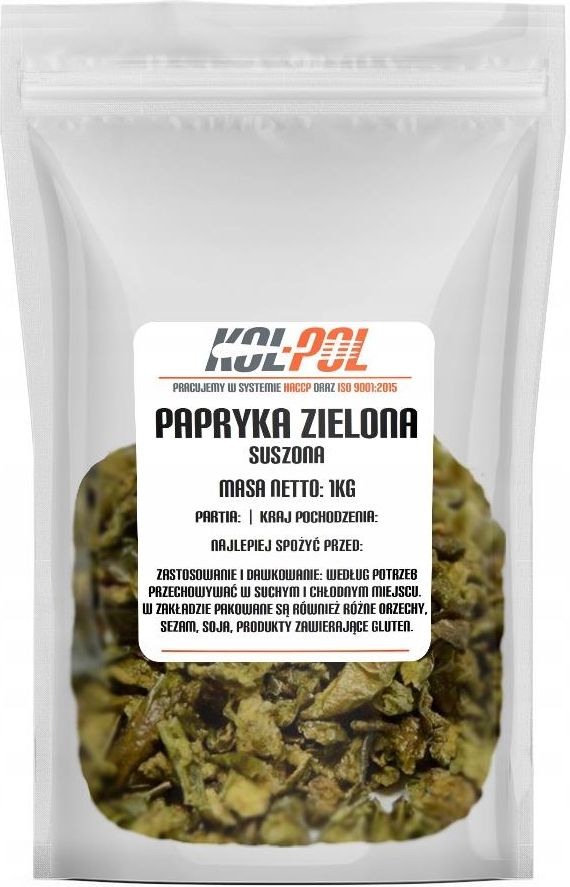 Kol-Pol Papryka Zielona Płatki 1Kg Suszona Płatek Jakość - Ceny i opinie - Ceneo.pl
