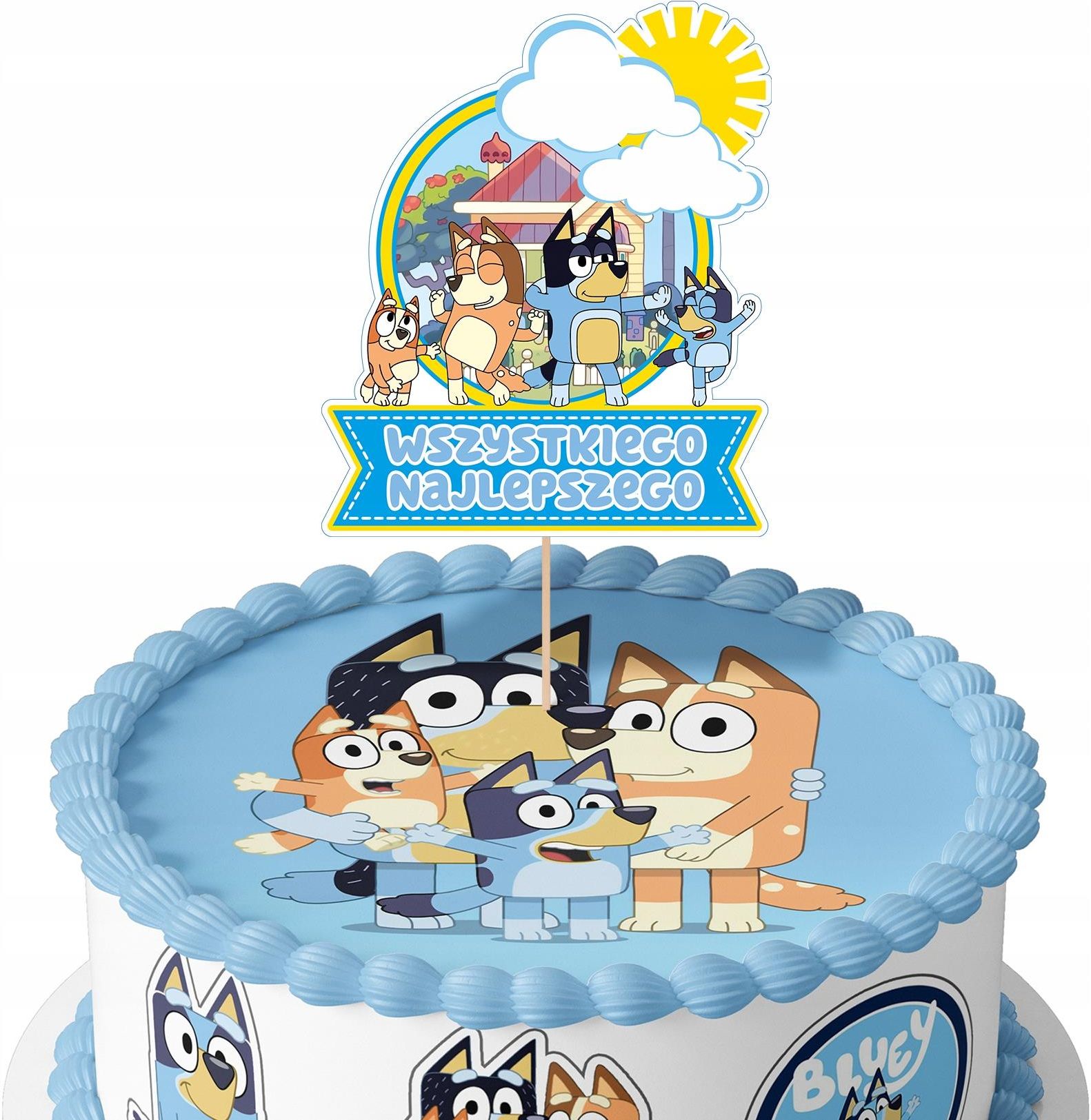 World Case Topper Na Tort Urodzinowy Bluey z Życzeniami - Ceny i opinie ...