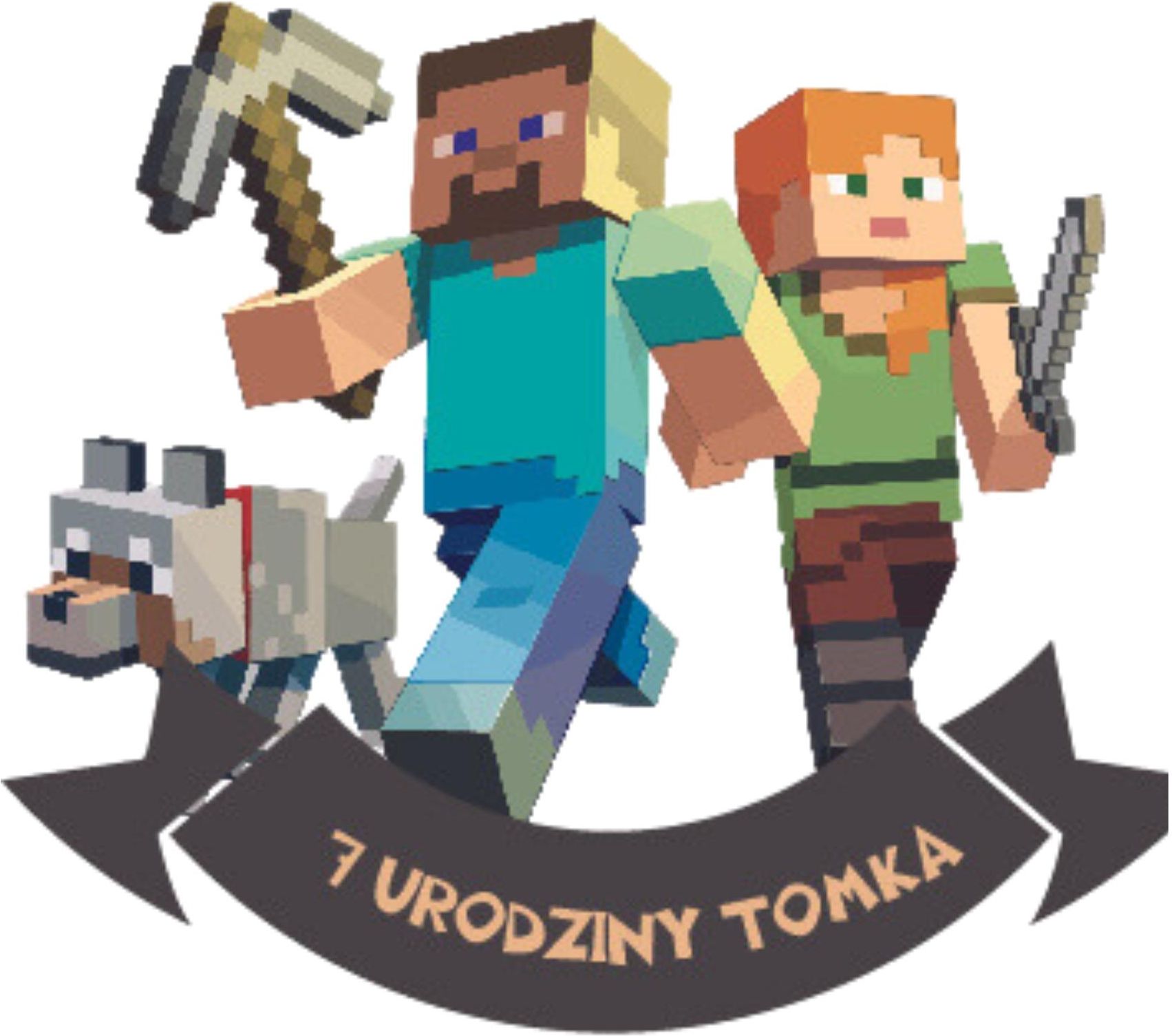 Bez Marki Opłatek Na Tort Cukrowy Minecraft Postacie Tekst - Ceny i ...