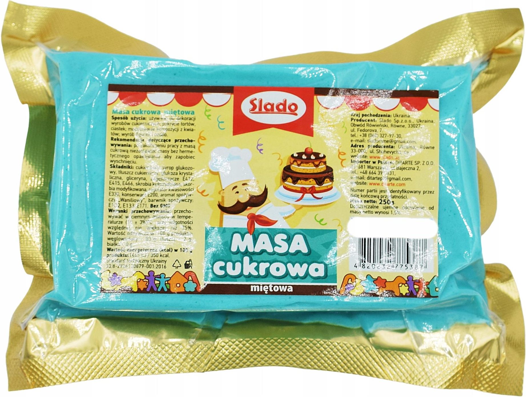 Slado Masa cukrowa lukier plastyczny miętowy 250 g - Ceny i opinie ...