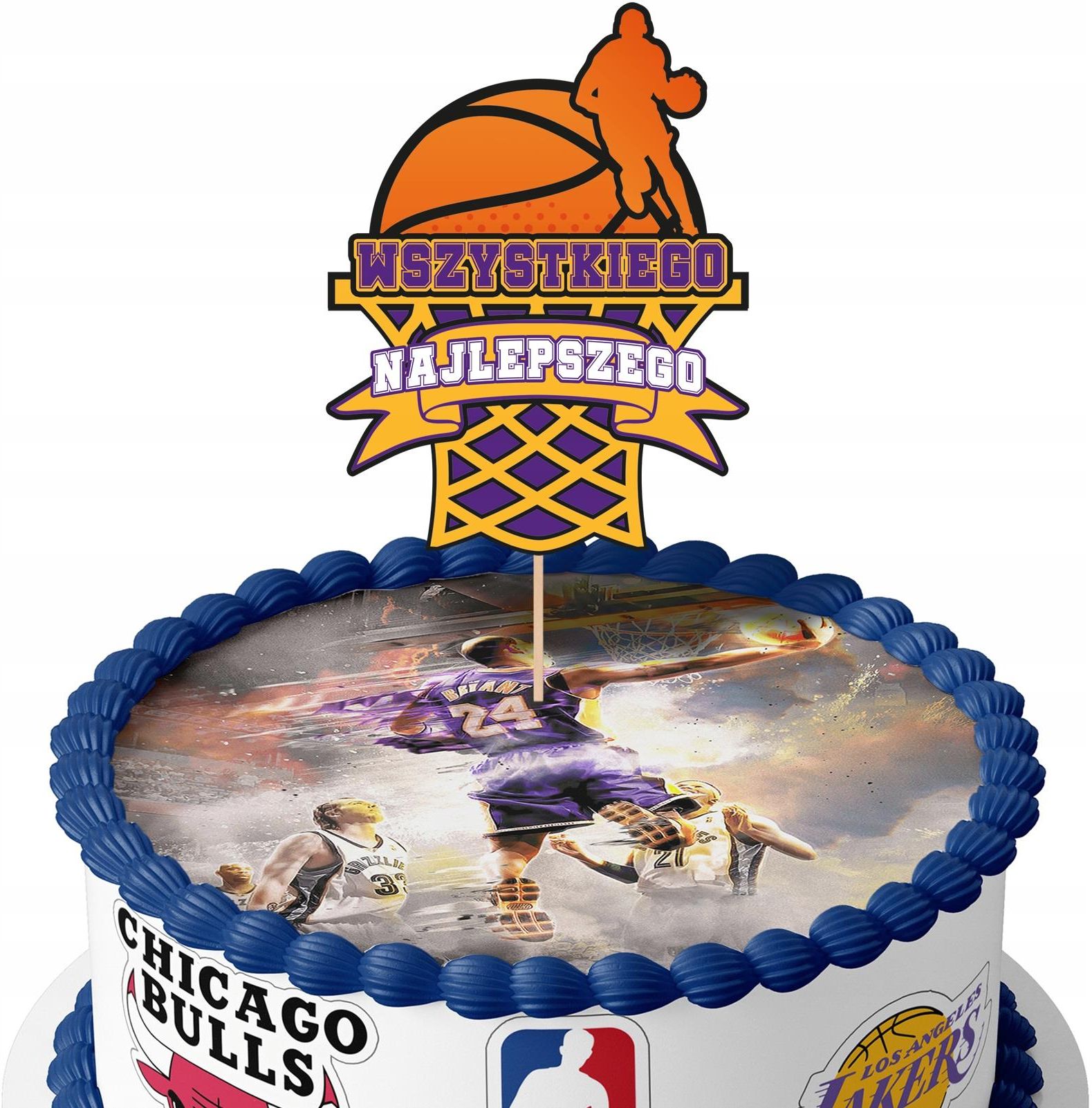 World Case Topper Na Tort Urodzinowy Koszykówka z Życzeniami - Ceny i ...