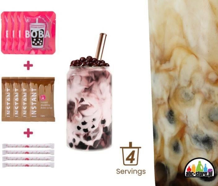 Instant Zestaw do Bubble Tea Herbata Mleczna Boba Smak Taro O's Bubble ...