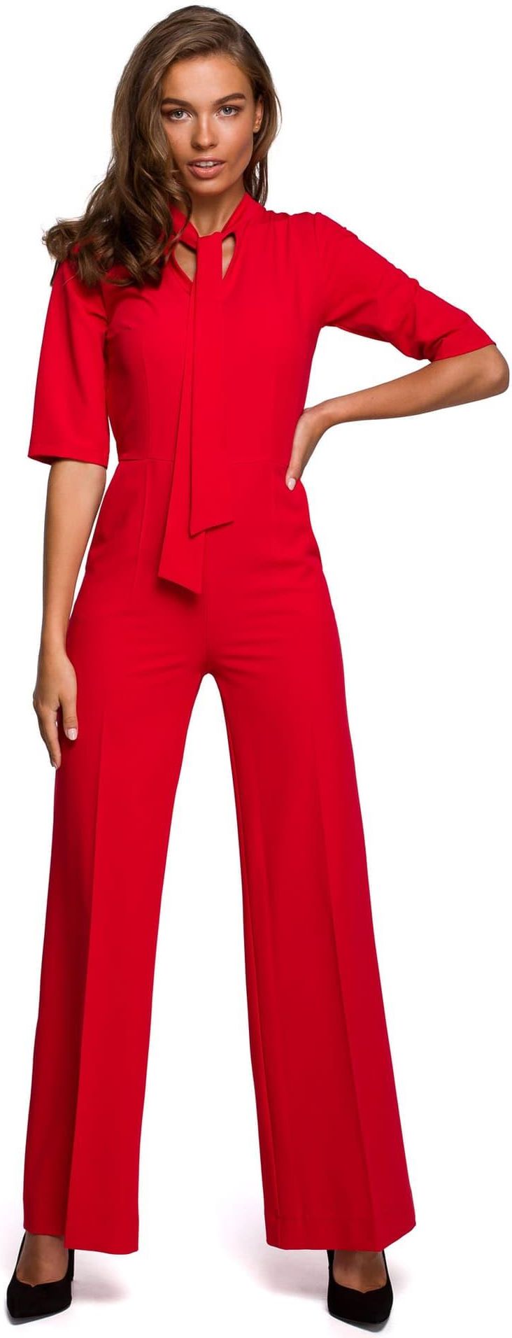 S243 Kombinezon z wiązaniem - czerwony (kolor czerwony, rozmiar L ...