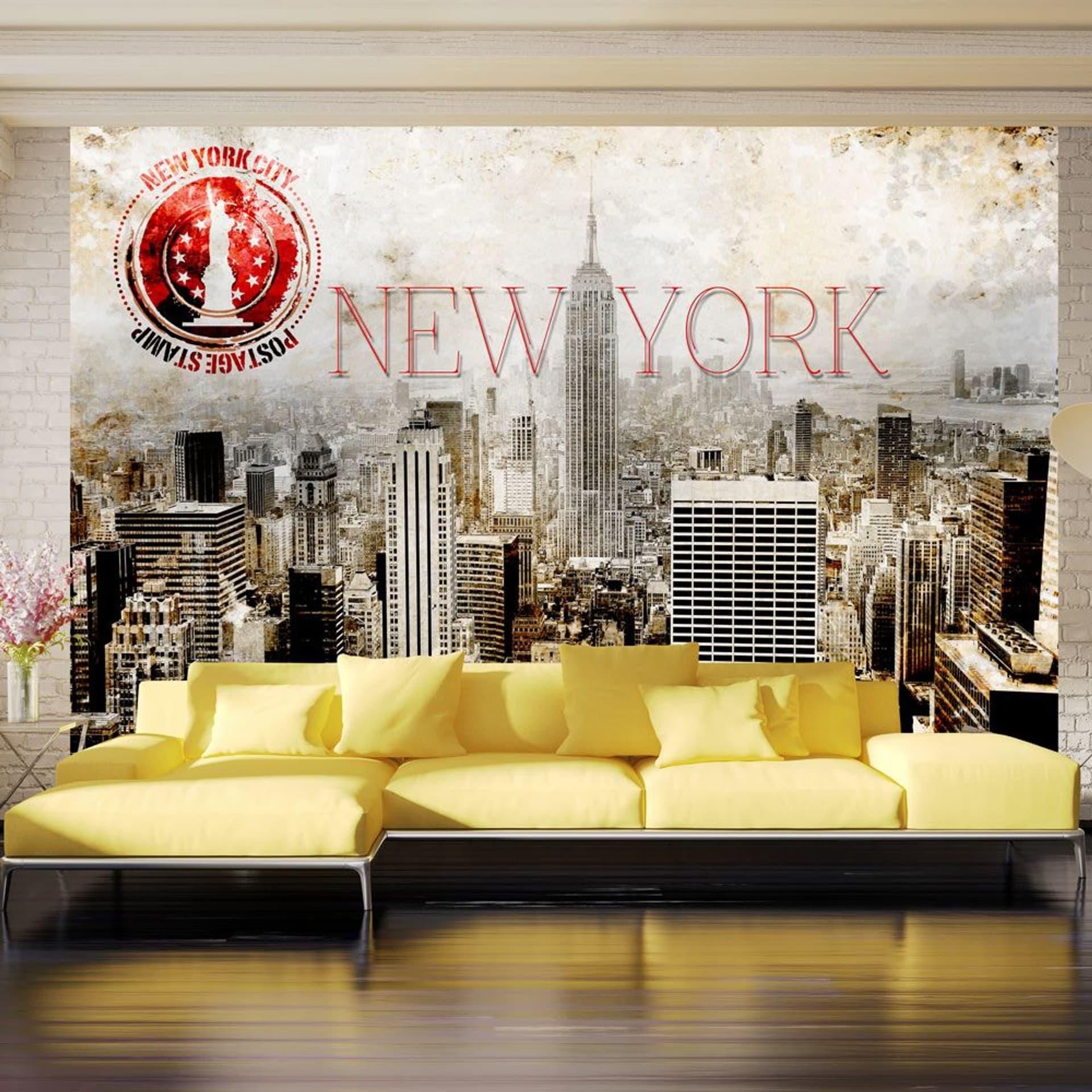 Artgeist New York Post Age Stamp 150x105 - Opinie i ceny na Ceneo.pl