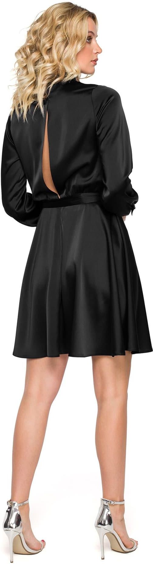 K157 Sukienka rozkloszowana - czarna (kolor czarny, rozmiar L) - Ceny i opinie - Ceneo.pl