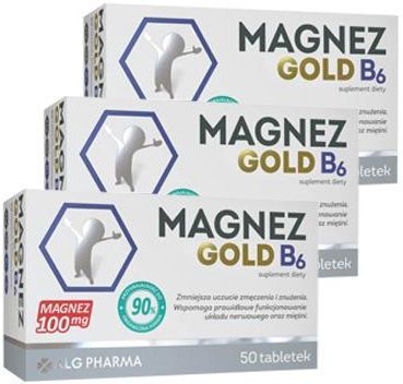 ALG PHARMA Magnez Gold B6, 3 x 50 tabletek - Opinie i ceny na Ceneo.pl