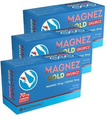 ALG PHARMA Magnez Gold Skurcz - 3 x 50 tabl. - Opinie i ceny na Ceneo.pl