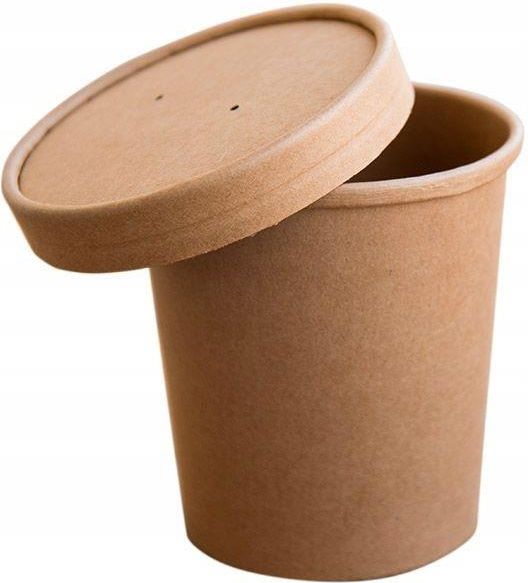 Pojemnik Papierowy Kraft 470Ml Z Pokrywką 25szt. 1574580132 - Ceny i opinie - Ceneo.pl